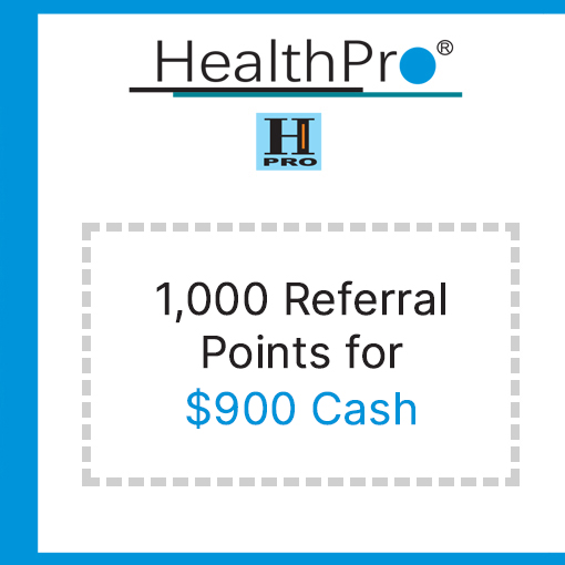 Redemption of 1,000 Referral Points for $900